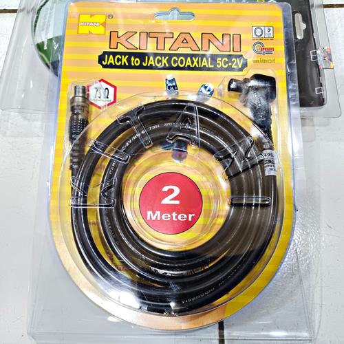 Jual Kabel Antena Kitani Coaxial 5C - 2V 2 Meter Plug to Plug Male to ...