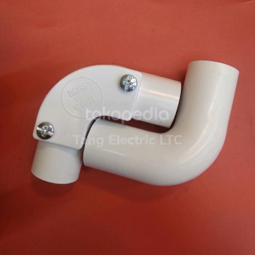 Jual elbow pipa conduit 20mm PVC Boss/elbow with cover - Jakarta Barat ...