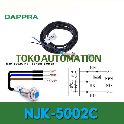 Jual NJK-5002C NJK - 5002C NPN NO 3Wire Hall Effect Sensor Proximity OA63 - Jakarta Utara ...