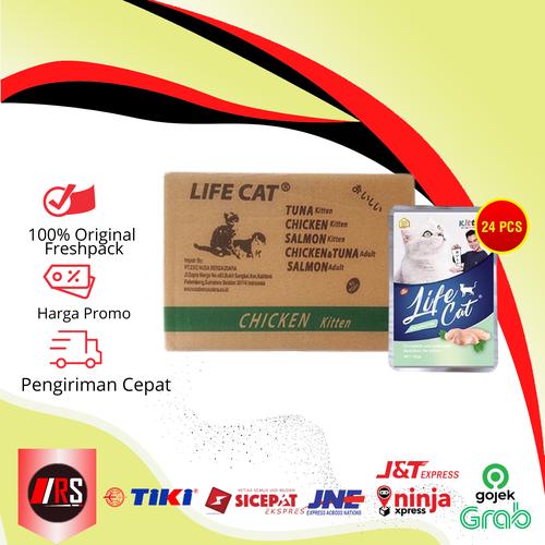 Jual Makanan Basah Kucing Life Cat Sachet Pouch Grosir Dus isi 24 PCS ...
