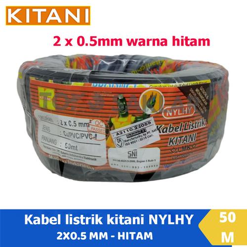 Jual KABEL LISTRIK kitani HITAM NYLHY SERABUT 2X0,5mm / 1 ROLL 50 M cable - Jakarta Pusat ...