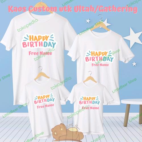 Jual Kaos Ulang Tahun, Baju Ultah, Kaos Custom Ultah Gathering Seragam ...