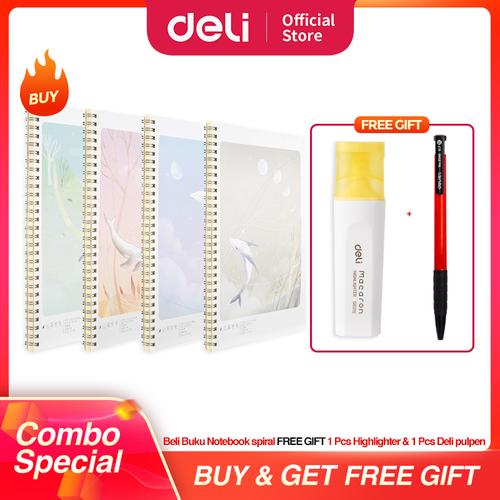 Jual [COMBO SUPER HEMAT] Deli Spiral Notebook / Buku Tulis A5 B5 - Kab ...