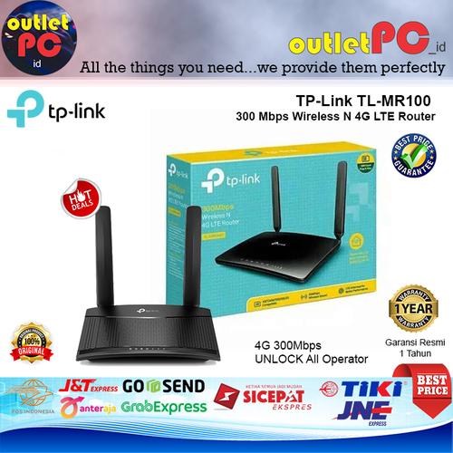 Promo TP-LINK TL-MR100 300 Mbps Wireless N 4G LTE Router MODEM WIFI ...