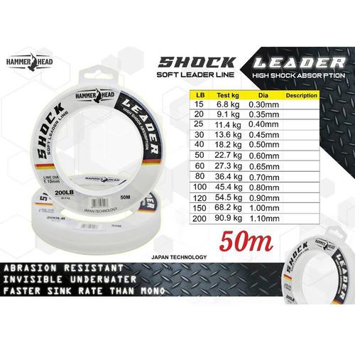 Jual Senar Shock Leader Hammerhead 50 meter - 20lb - Kota Bekasi - Bos ...