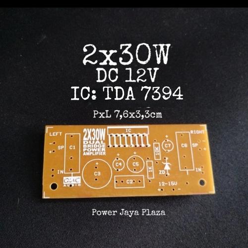 Jual Pcb 2x30w dual bridge power amplifier pakai IC TDA7394 TDA 7394 DC 12V - Kota Bandung ...