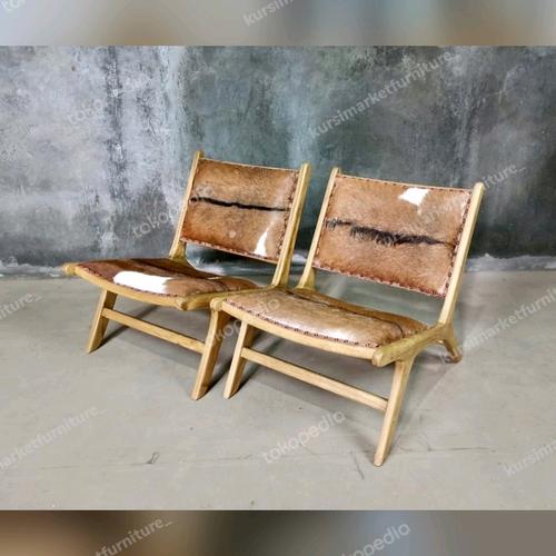 Jual KURSI SANTAI JATI KULIT KAMBING ASLI CHAIR SINGLE VINTAGE KURSI ...