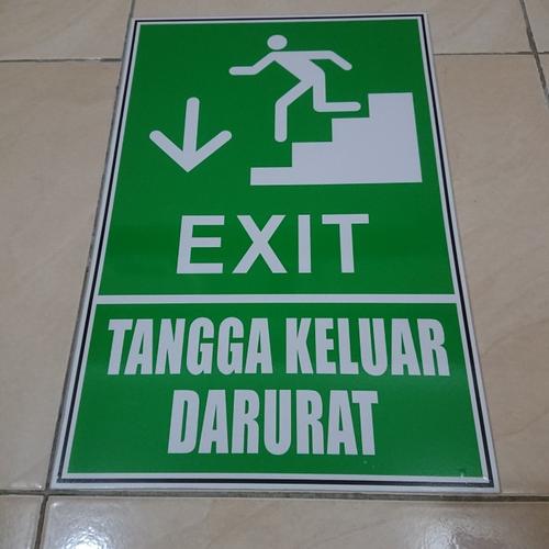 Jual Sign Akrilik K3 EXIT Tangga Keluar Darurat 20x30cm - Jakarta Barat ...