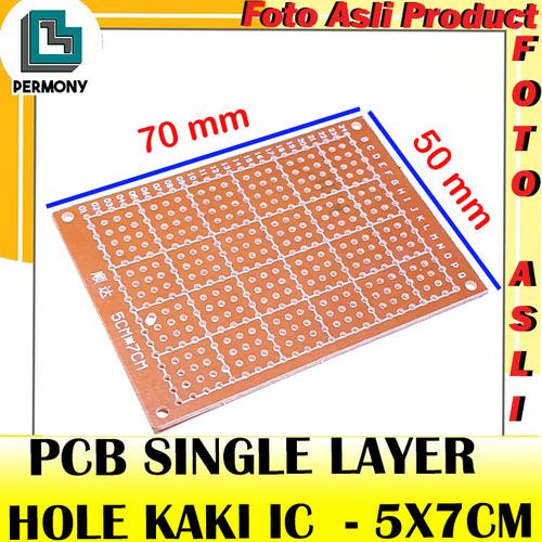Jual PCB 5x7cm bolong Lubang Lobang 7x5 5*7 cm single layer Bakelite ...