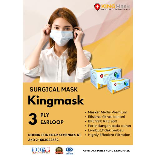 Jual Kingmask / Masker King - Surgical Mask isi 50 pcs - Biru - Kab ...
