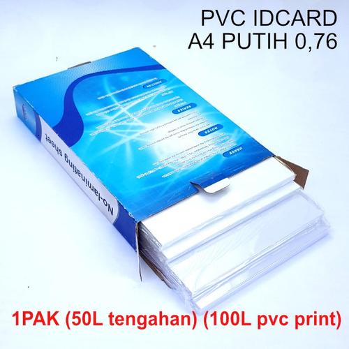 Jual Kertas pvc instan printing ukuran A4 bahan idcard A4 0,76 & 0,96 ...