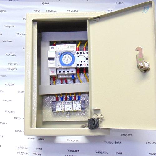 Jual panel lampu otomatis 24jam/panel penerangan lampu/panel timer ...