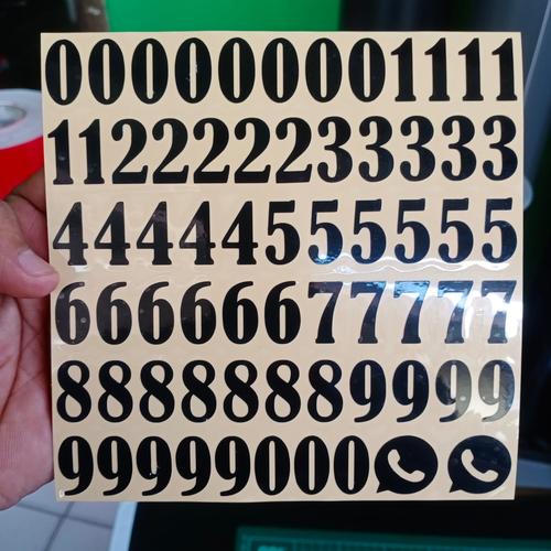 Jual stiker cutting angka tinggi 2cm per angkanya - hologram - Kota ...