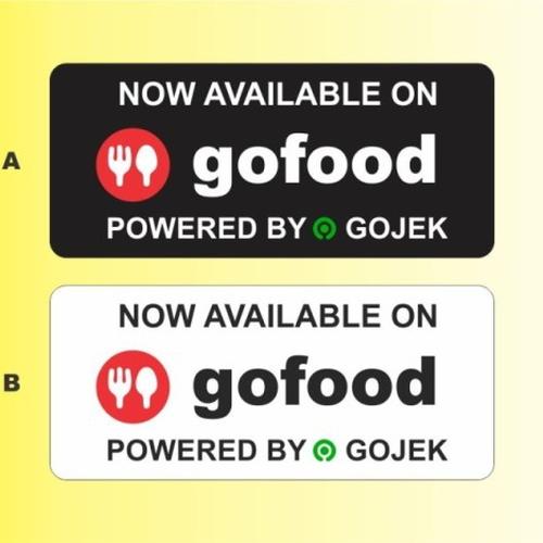 Jual Sticker GrabFood/GoFood Restoran atau Rumah Makan tahan air 16 x 7 ...
