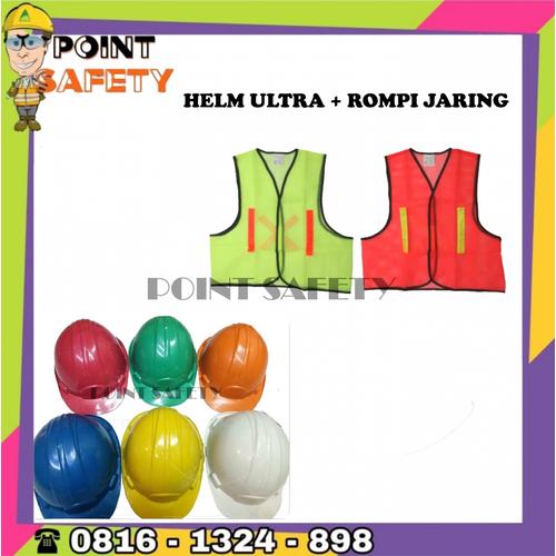 Jual Paket Helm Proyek ULTRA (Komplit Inner Dan Tali Dagu) + Rompi ...