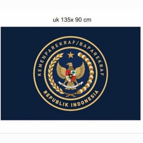Jual Bendera Ruangan / Pataka Logo Kemenparekraf 90 x 135 cm - Bordir ...