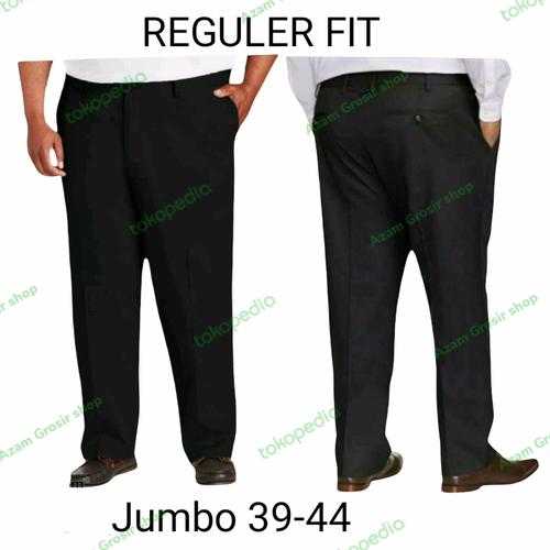 Jual BIG SIZE Celana Kerja Formal Kantor Bahan Hitam Jumbo Panjang Pria - Hitam, 27 - Jakarta ...