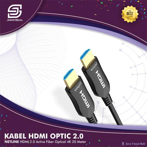Jual KABEL HDMI FIBER OPTIC FO 20 METER NETLINE - 20 Meter - Kota ...