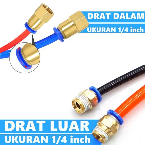Jual Nepel Slip Lock Drat Dalam 1/4 inch ke Selang 6mm 8mm 10mm 12mm ...