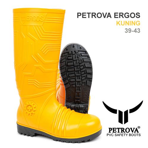 Jual Sepatu Boots Tinggi Safety Petrova ERGOS kuning-Steel Toe PVC ...
