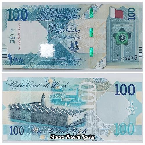 Jual Koleksi Qatar Riyal Pecahan 100 Riyal Original - Lipatan - Kota ...