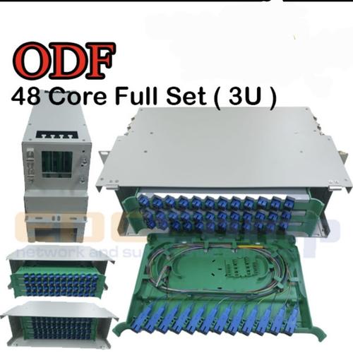 Jual OTB ODF Fiber Optic / FO Rackmount 48 Core SC UPC Lengkap 3U Full ...