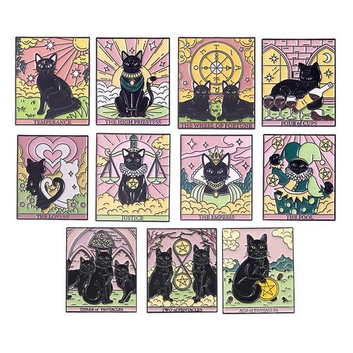 Jual Cats Tarot Card Enamel Pin Bros Kucing Kartu Ramal Witch Aesthetic ...