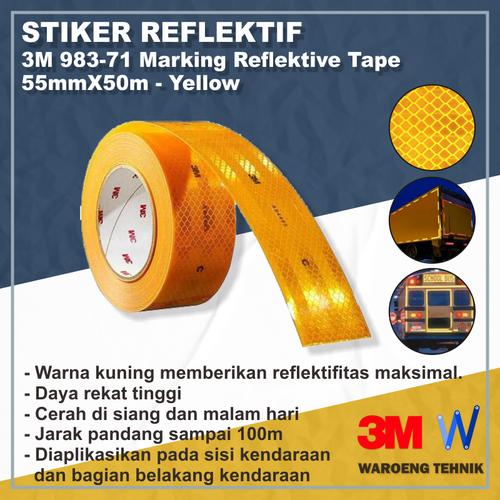 Jual Stiker Reflektif Kuning 3M 983-71 Conspicuity Marking Reflective ...