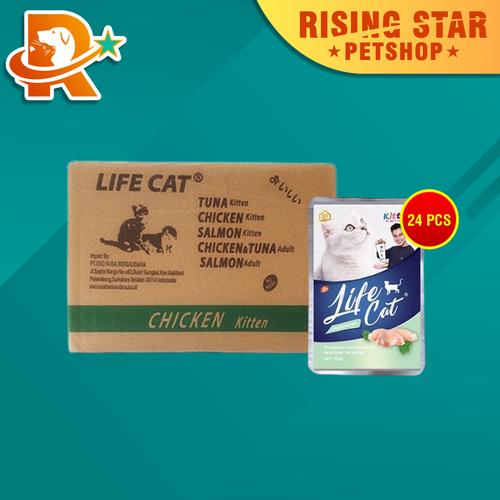 Jual Makanan Basah Kucing Life Cat Sachet Pouch Grosir Dus isi 24 PCS ...
