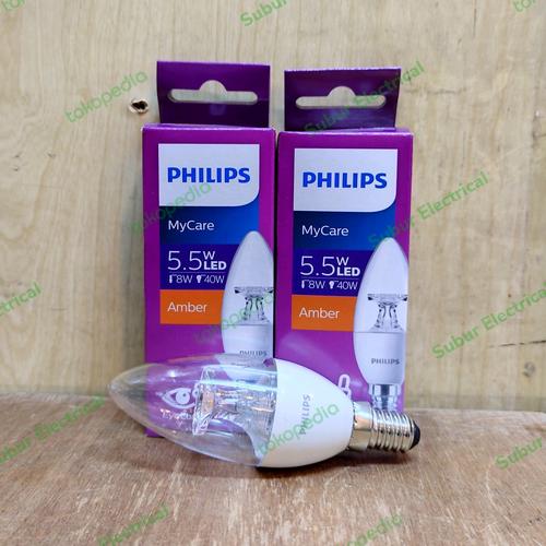 Jual PHILIPS lampu led candle e14 5,5watt kuning/warmwhite lampu led ...