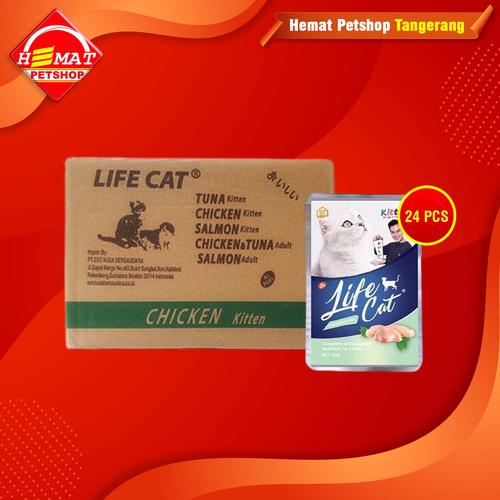 Jual Makanan Basah Kucing Life Cat Sachet Pouch Grosir Dus isi 24 PCS ...