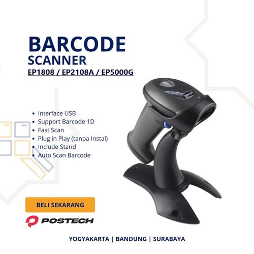 Jual BARCODE SCANNER 1D USB AUTO SCAN + STAND [SUPPORT SEMUA PROGRAM ...