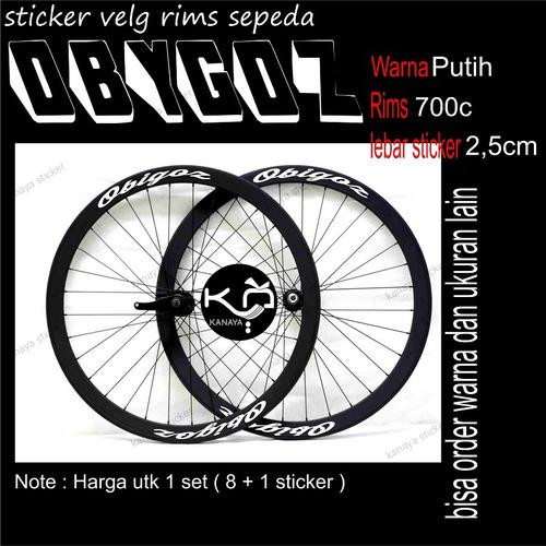 Jual Roadbike 700c Stiker Velg Sticker Rims obygoz custom series - Kota ...