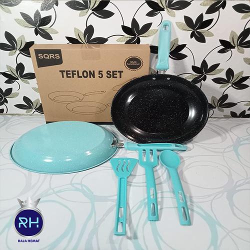 Jual Teflon Set 5 Pcs || Teflon Set Spatula || Panci Teflon Dengan ...