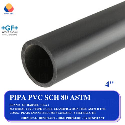 Jual Pipa PVC Sch 80 Size 4 Inch Plain End ASTM GF HARVEL USA - Kota ...