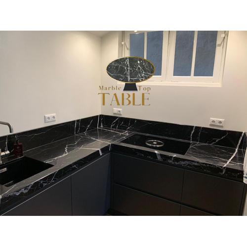 Jual Kitchen Set Marble | Marmer Slab Hitam | Nero Marquina Marble ...