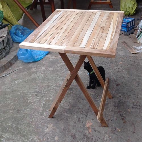 Promo Meja lipat kayu jati 60x50 cm - meja natural - Kab. Tangerang ...