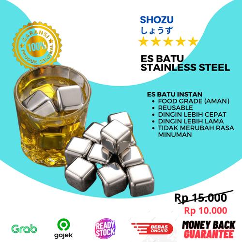 Jual Es Batu Stainless Steel Reusable FOOD GRADE AMAN ORIGINAL Ice Cube ...