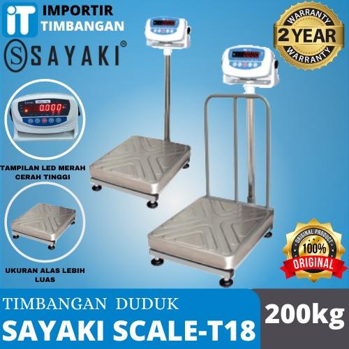 Jual Timbangan Duduk Digital Sayaki T18 + Pagar Paket Ekspedisi 150kg ...