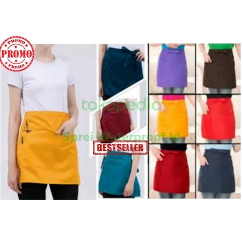 Jual Apron Setengah Badan / Apron Celemek Pinggang Waiters Pelayan Toko ...