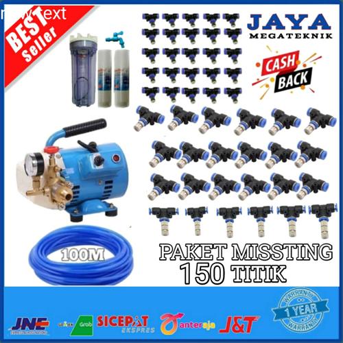 Jual Mesin Kabut Embun Misting 150 titik nozzle pake missting 150 titik ...