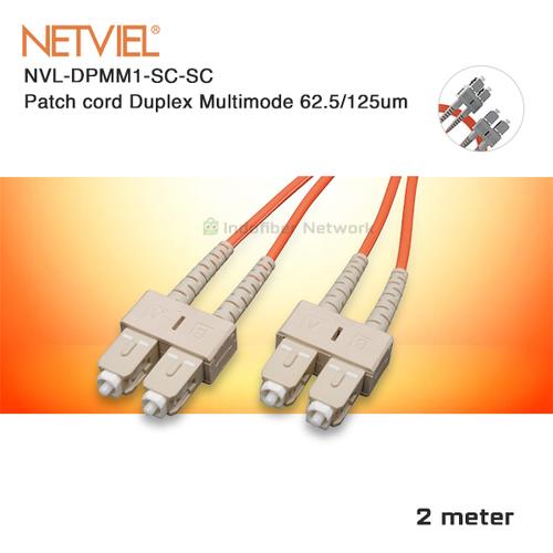 Jual Netviel Patch cord SC-SC Duplex Multimode 62.5/125um 1-20 meter ...