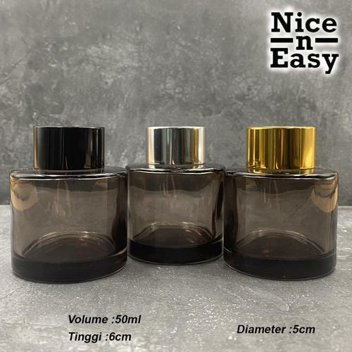 Jual Botol Reed Diffuser 50ml HITAM TRANSPARAN Kaca TEBAL ...