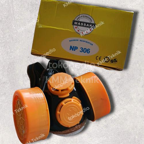 Jual MASKER RESPIRATOR CHEMICAL DOUBLE FILTER NP 306 + 2 OBAT MONCONG ...