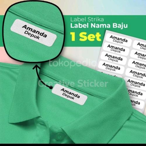 Jual PROMO Label Iron Name Sticker Nama Baju LABEL PRODUK FASHION HIJAB ...