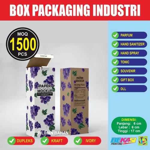 Jual 6x6x18 cm Custom Kemasan Box Packaging Botol Spray Dus Parfum ...