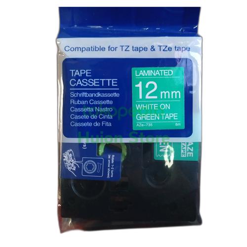 Promo 12 mm label stiker compatible printer BRO THERmal atze 735 white ...