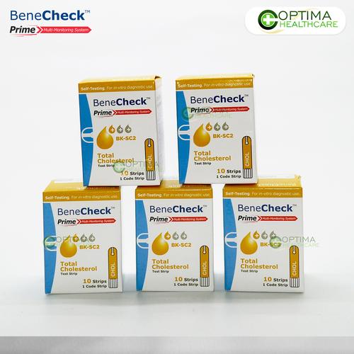 Jual Benecheck Prime Test Strip Kolestero ( Cholesterol ) isi 10 strip ...