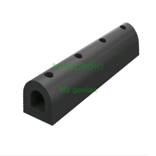 Jual karet fender / rubber fender loading dock tipe D 100cm x 70mm x ...
