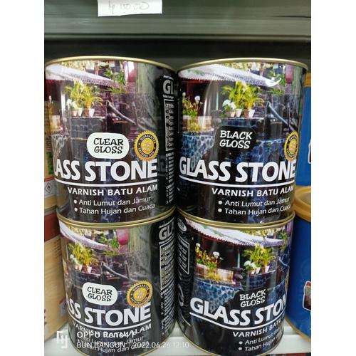 Jual GLASS STONE VARNISH VERNIS BATU ALAM CLEAR DOFF / CLEAR GLOSS 1 L ...